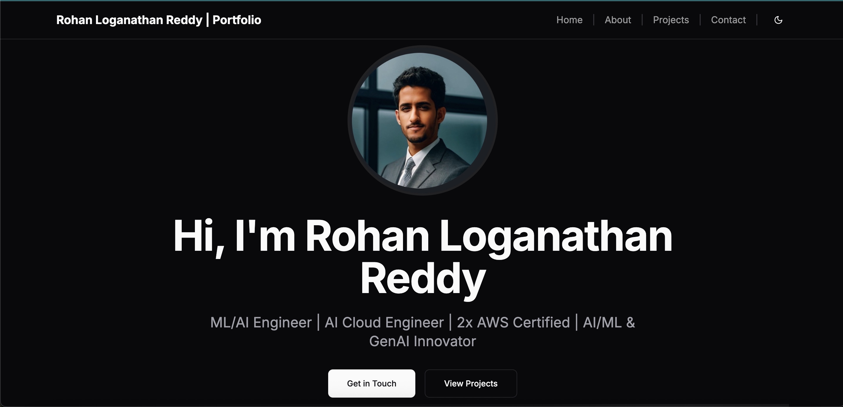 Rohan Loganathan Reddy – AI/ML Engineer & Cloud Solutions Architect